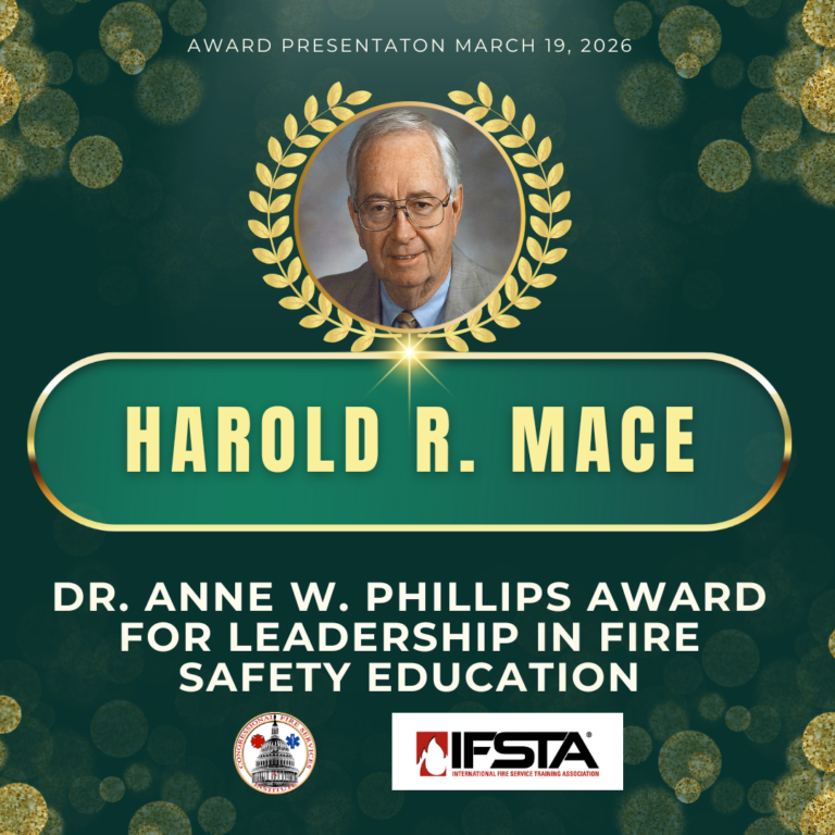 Harold R. Mace Named 2026 CFSI/IFSTA Dr. Anne W. Phillips Award for ...